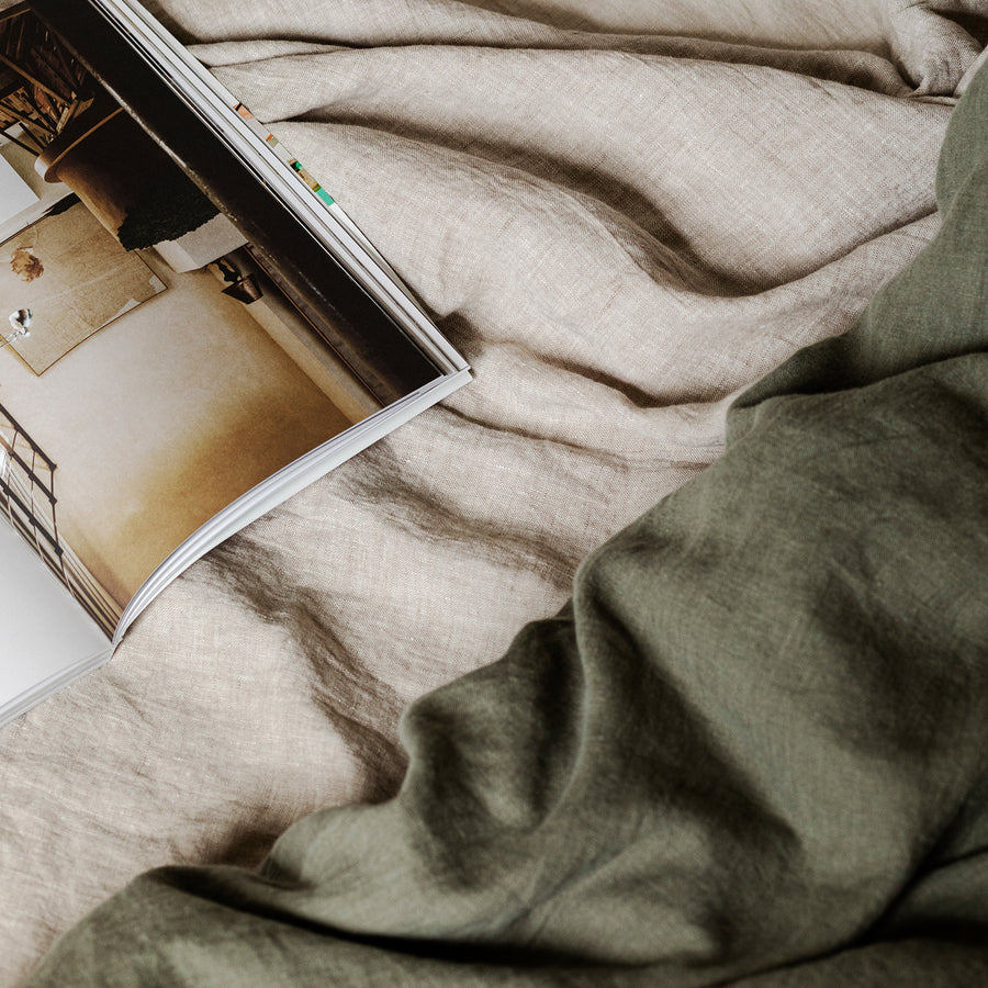 How to style olive linen bedding – By Mölle