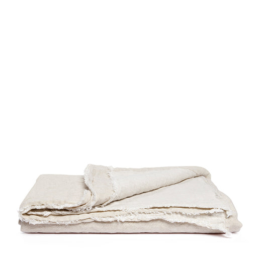 Linen tablecloth sea shell fringe | By Mölle